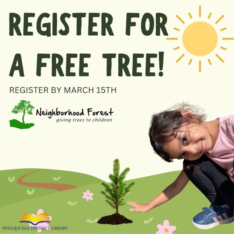 Register for a free tree with Neighborhood Forest - Presque Isle ...